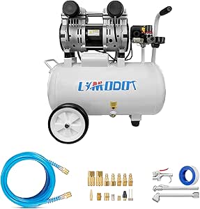 Amazon.com: Limodot Quiet Air Compressor 6 Gallon Bundle with 25ft. Air ...