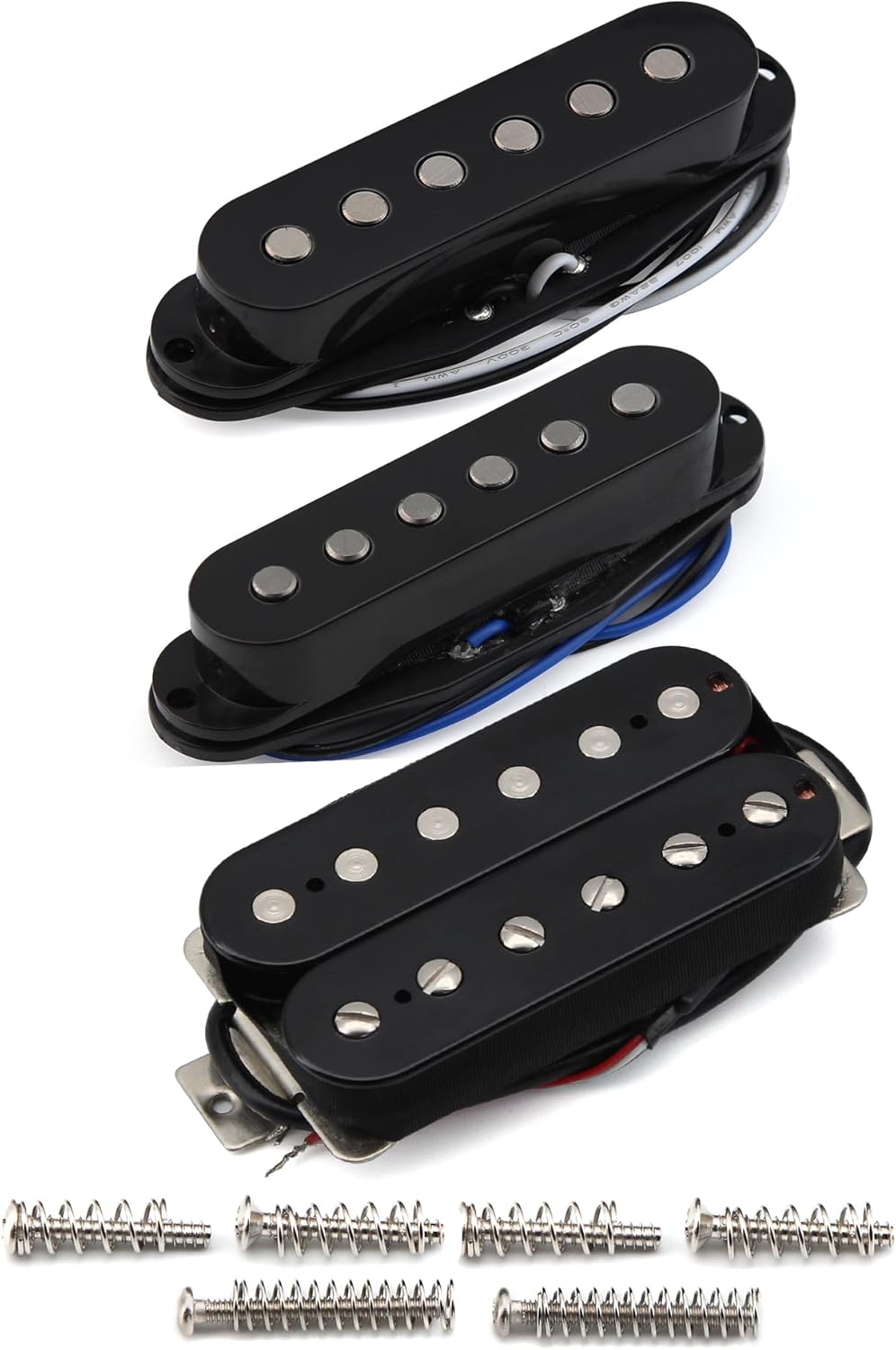 Amazon.com: FLEOR Alnico 5 Flat Pole Single Coil Pickups and High ...