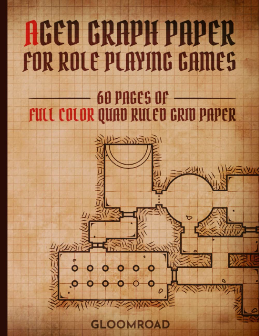 Buy Aged Graph Paper for Role Playing Games: 60 Blank pages of Full ...