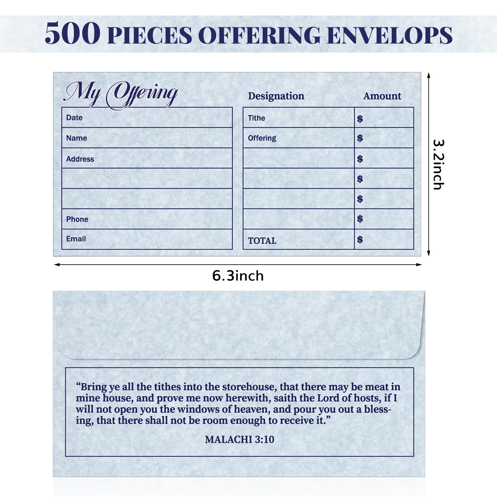 Religious Offering Supplies Spanish Tithes And Offering Envelopes - 6 ...