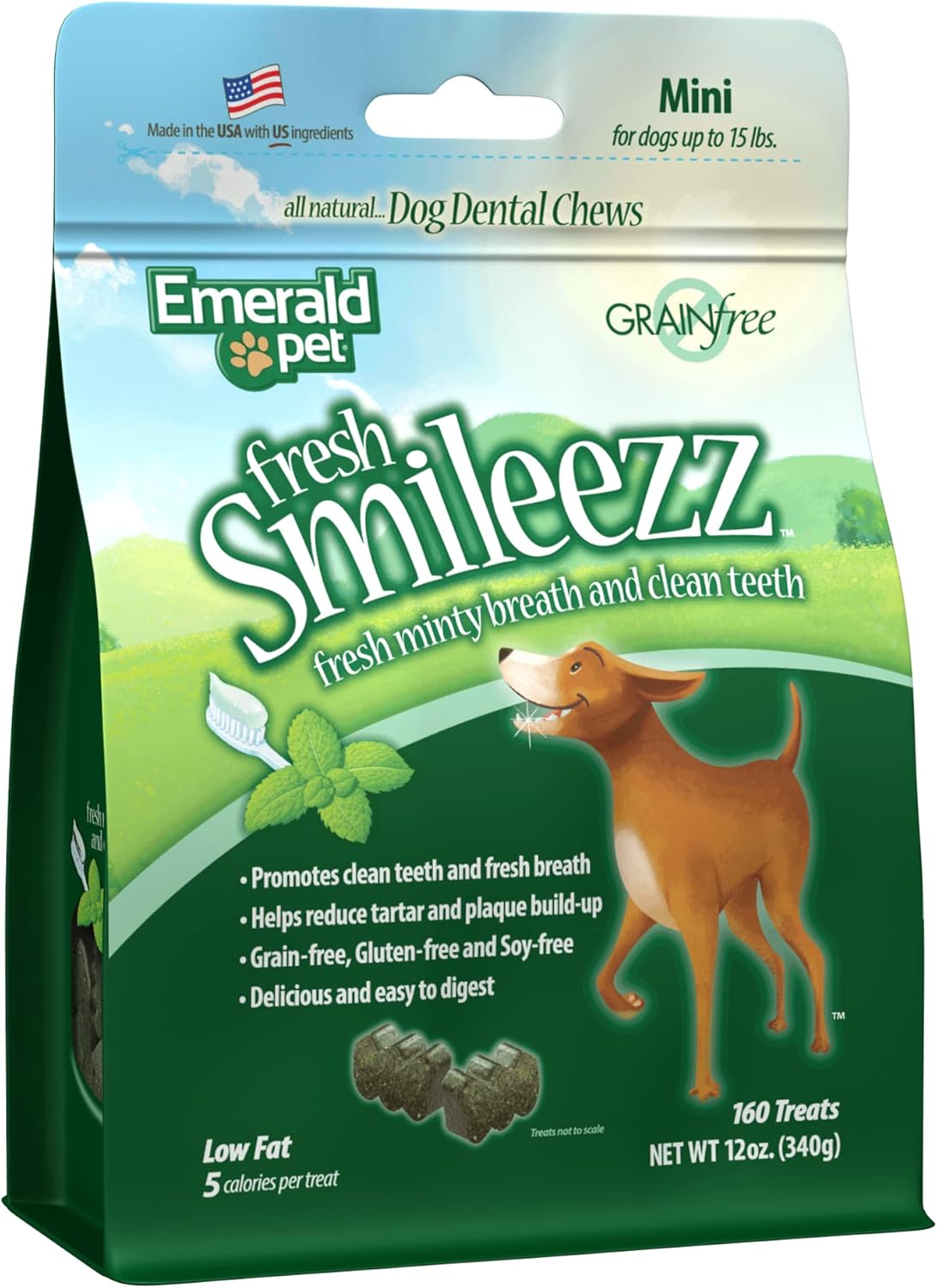 Amazon.com : Emerald Pet Fresh Smileezz Grain Free Dog Dental Treats ...