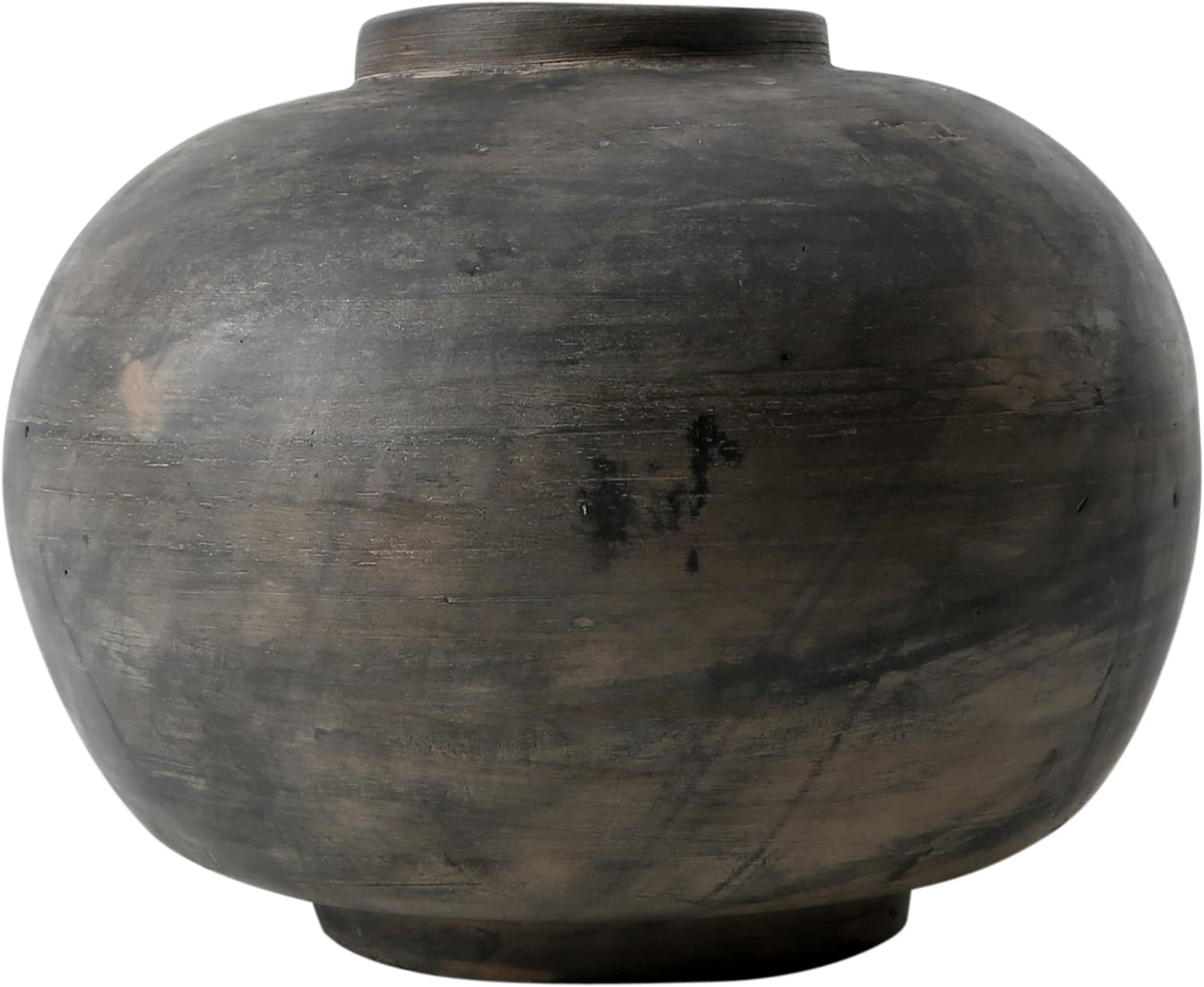 Amazon.com: Artissance Earthy Gray Round Pottery Pot, 13.4 Inch Long ...