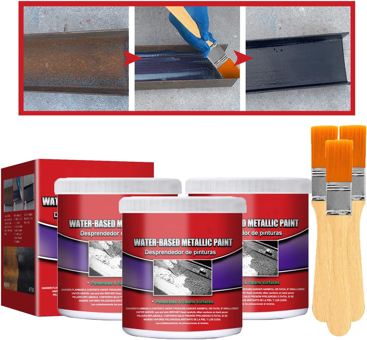 XIRUJNFD Water-Based Metal Rust Remover, Rust Remover for Metal, Anti ...