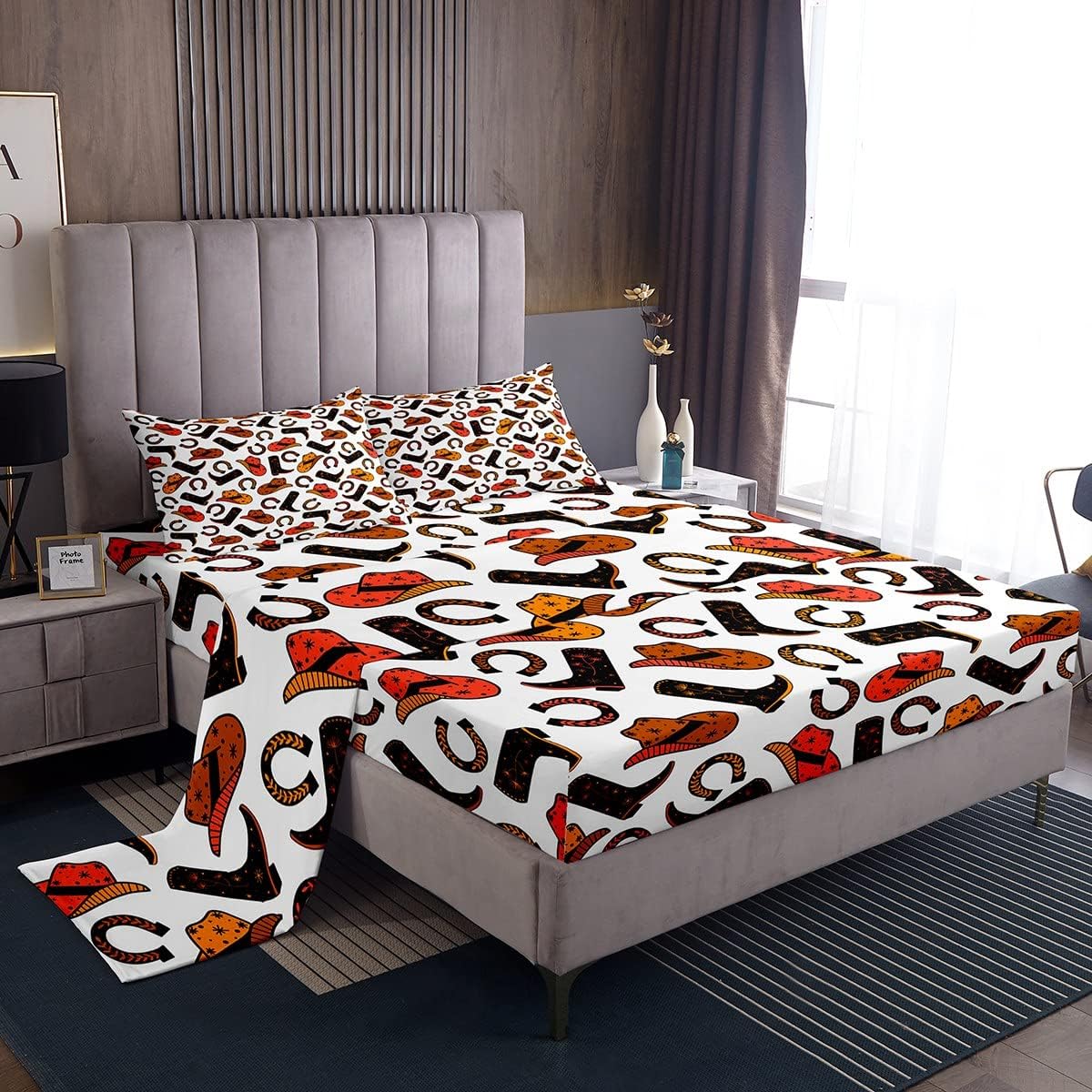 Amazon.com: Western Bed Sheets Full Cowboys Gifts for Women,Cowboy ...