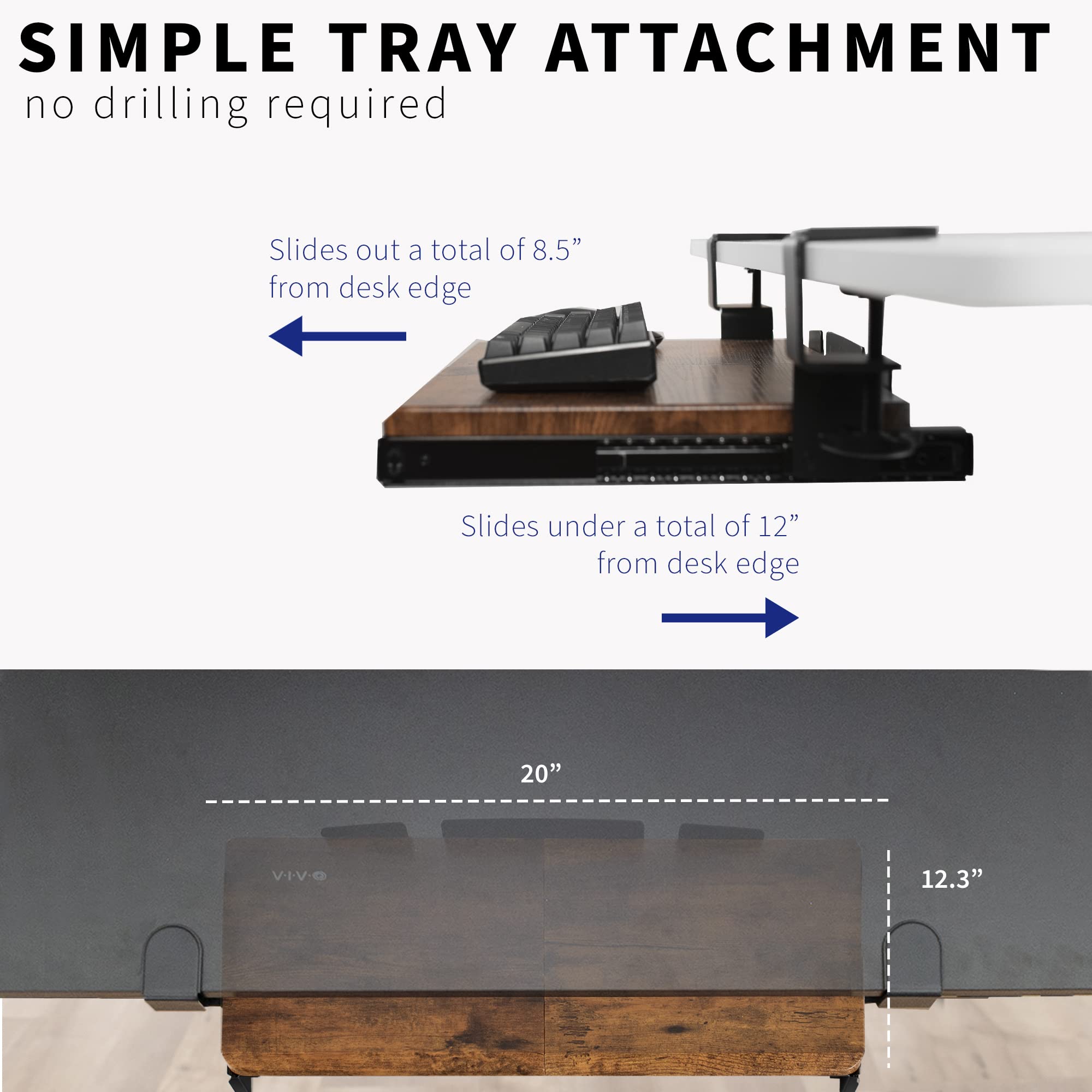 VIVO Small Keyboard Tray,...B0BPN5V3KZ | Encarguelo.com.ve