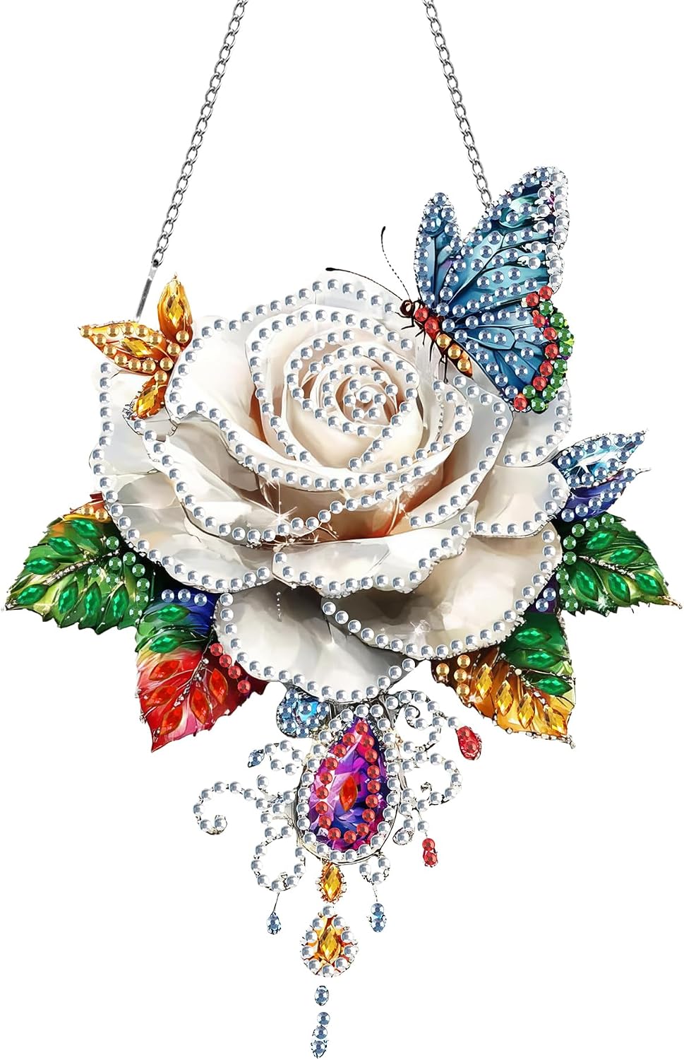 MOMAKA Rose Diamond Painting Fensterbilder, Diamond Painting Anhänger ...