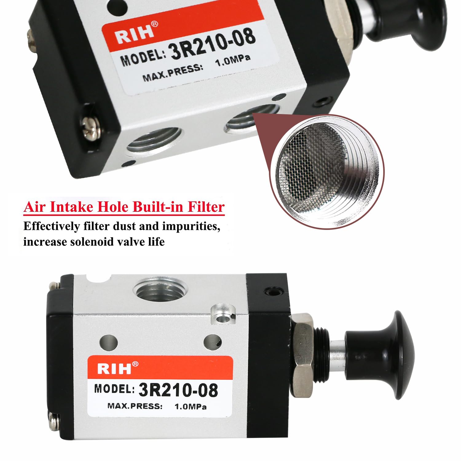 Snapklik.com : RIH 3 Way 2 Postion Air Valve Air Hand Lever Operated ...