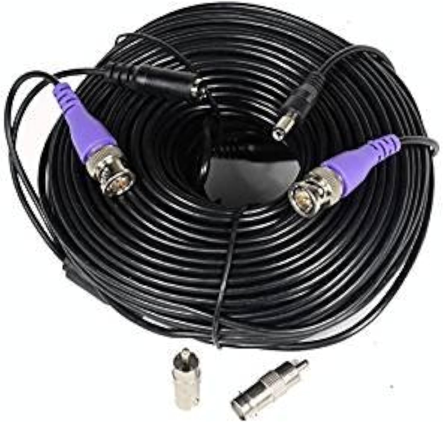 Amazon.com : 100FT Black Premade BNC Video Power Cable Extension Wire ...