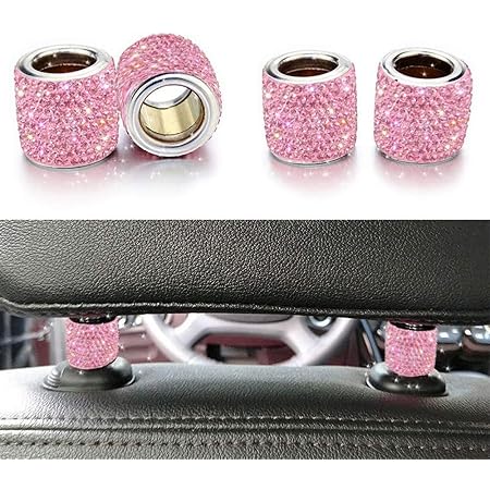 Amazon.com: Car Headrest Head Rest Collars Rings Decor Bling Bling ...