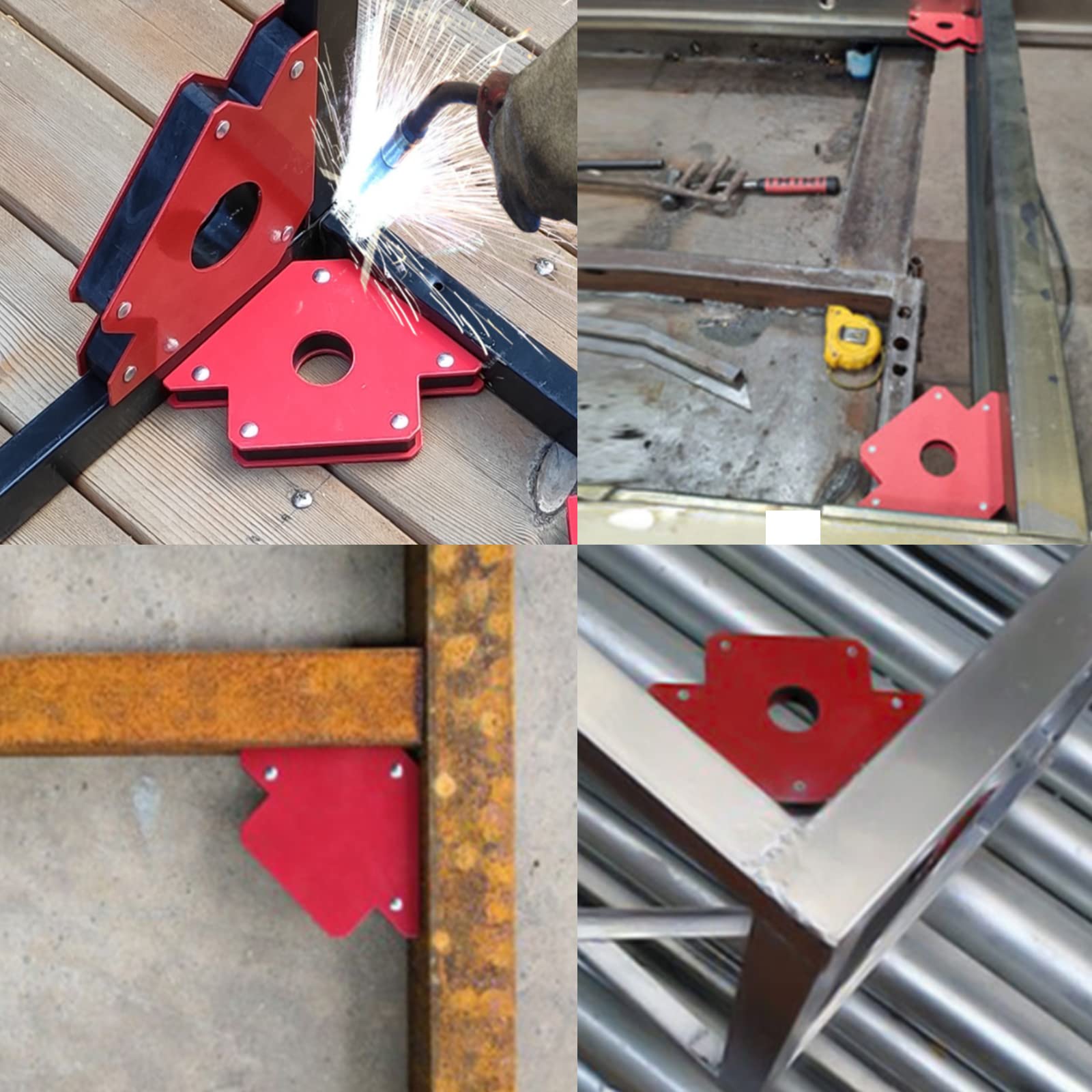 Snapklik.com : 6PC Arrow Welding Magnet, 50LB Strength Magnetic Welding ...
