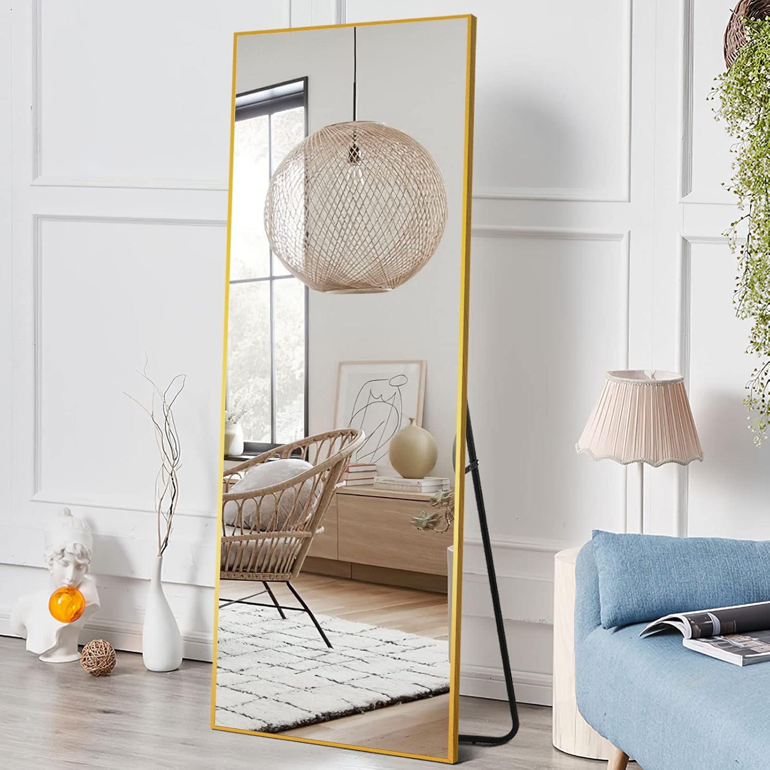Amazon.com: PexFix Full Body Mirror 55''×16'' Mirror Full Lenth Wall ...