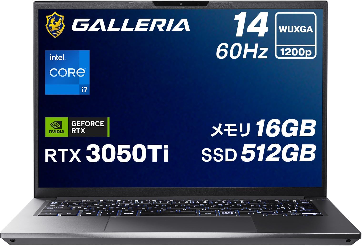 Amazon.co.jp: GALLERIA ガレリア ゲーミングノートPC RM7C-R35T Core i7-12700H ...
