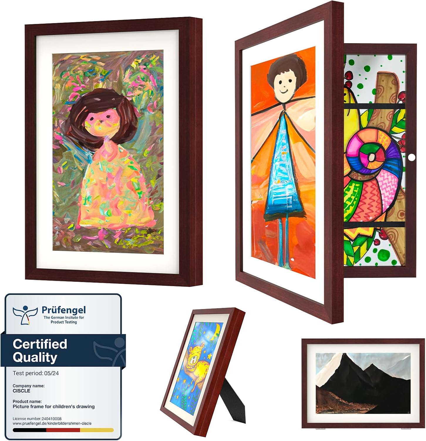 Ciscle Kids Art Frames, 2 Pack A4 Fillable Front Opening Photo Frames ...