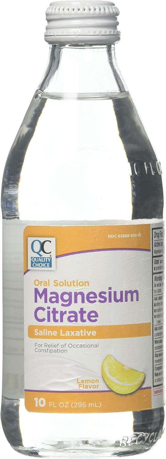 Amazon.com: Quality Choice Magnesium Citrate Oral Solution, 10oz - Lemon Flavored Saline ...