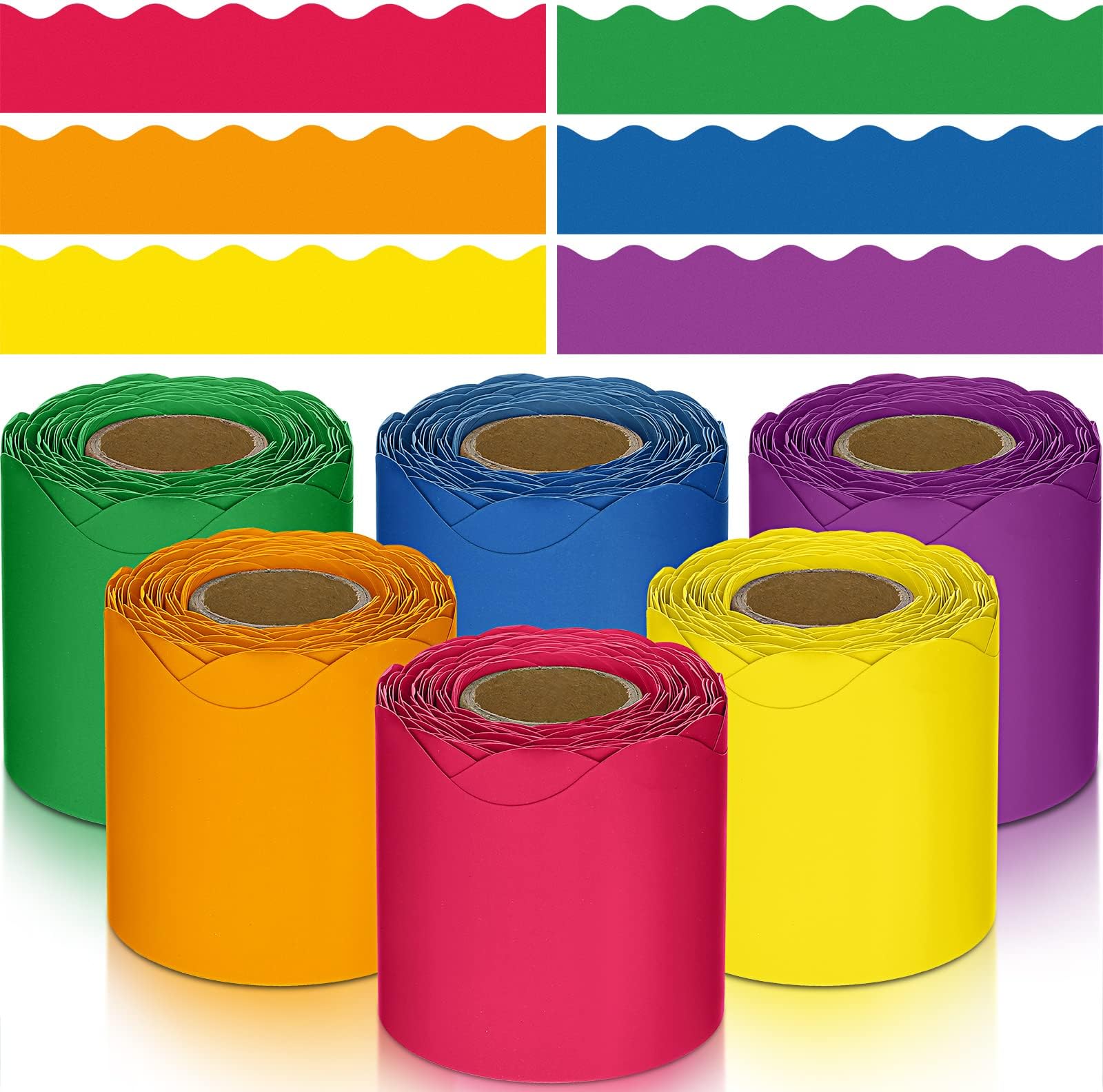 Amazon.com: Ctosree 12 Roll 630 ft Colorful Classroom Borders for ...