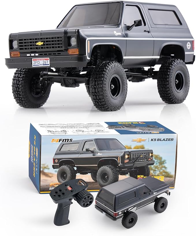Amazon.com: FCX24 FMS 1/24 K5 Blazer Pro Brushless RC Crawler, Offroad ...