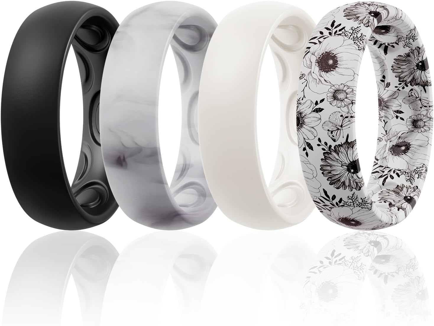 Amazon.com: Egnaro Silicone Ring Women, Inner Arc Ergonomic Breathable ...