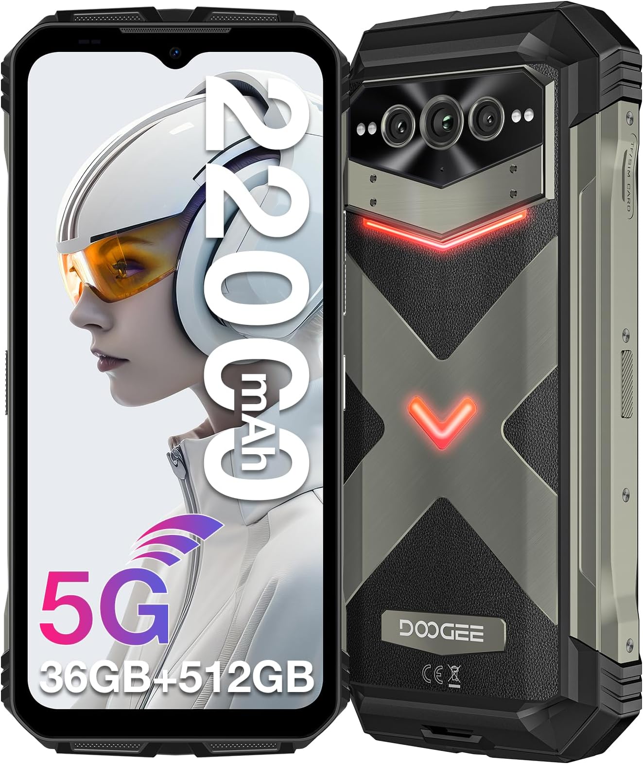 8849 Tank 3 Outdoor Handy Ohne Vertrag, 23800mAh Android 13 5G Outdoor ...