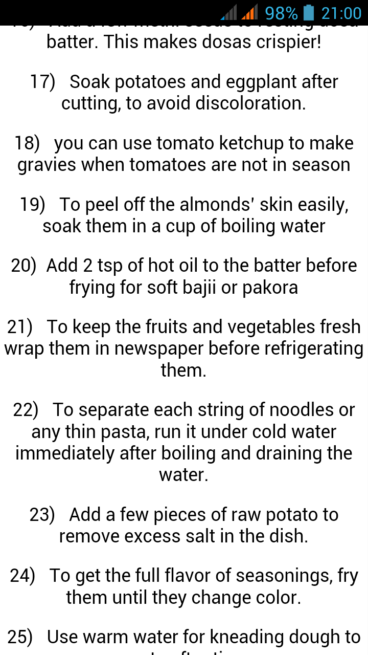 Indian Cooking Tips - App on Amazon Appstore