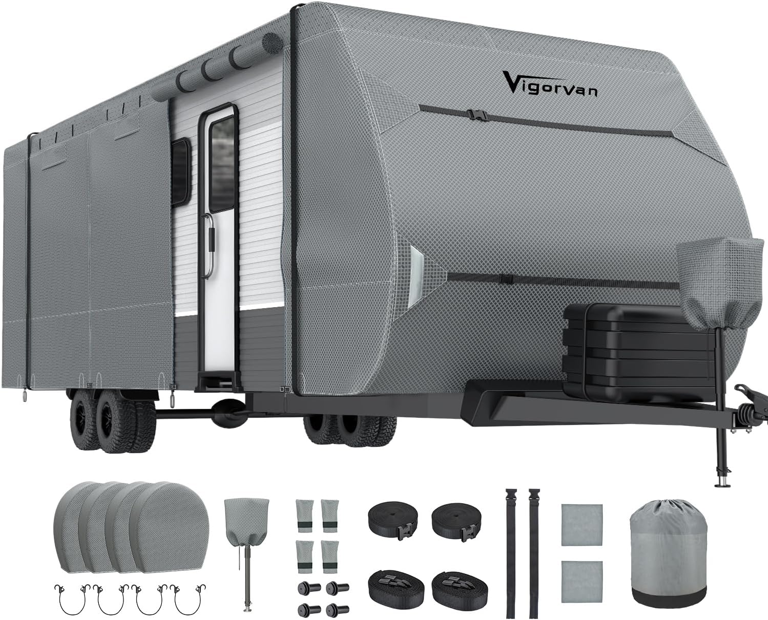 Amazon.com: Vigorvan 7 Layers top RV Travel Trailer Cover Fits 30'-33 ...