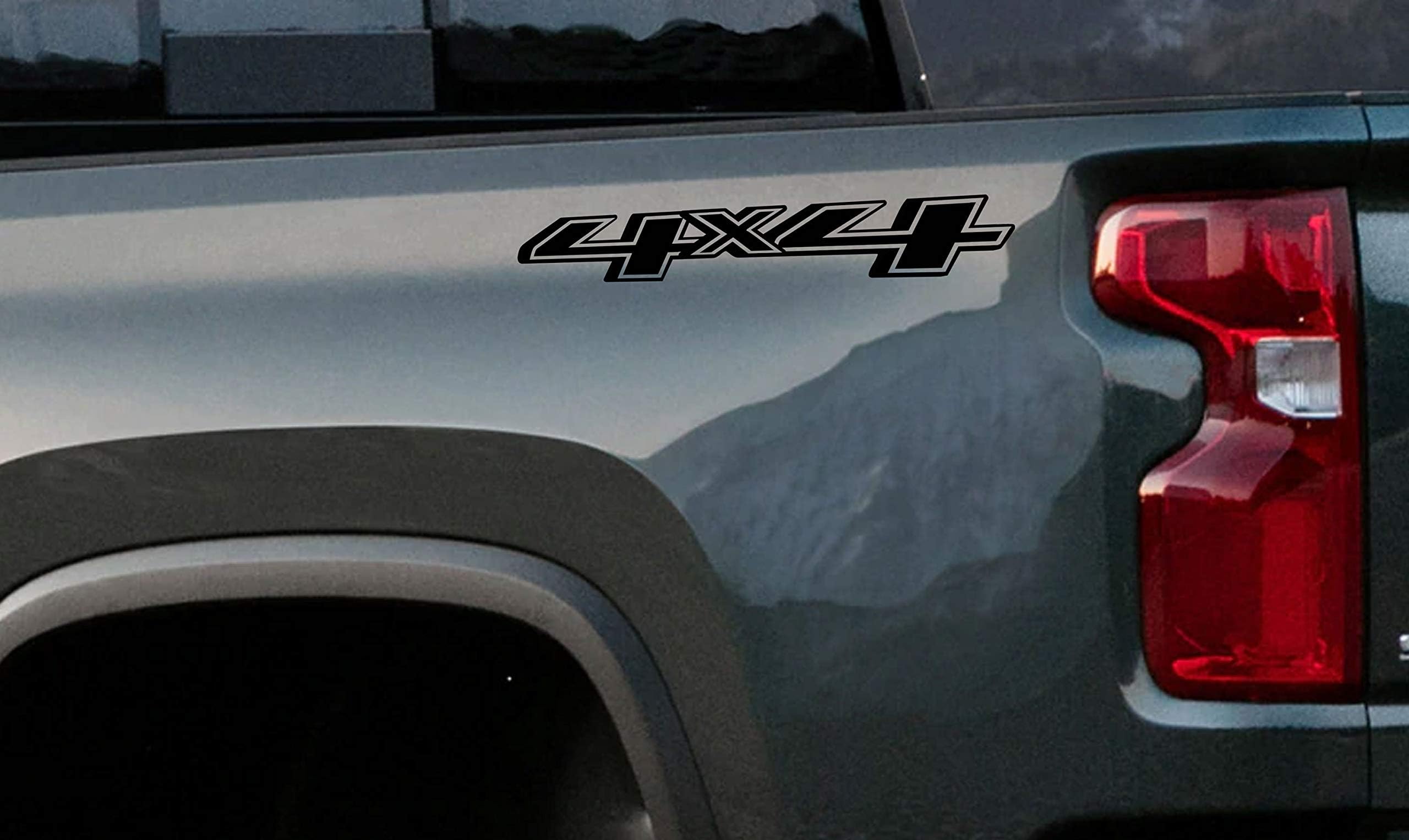 Amazon.com - 2 x Matte Black 4x4 Bedside Vinyl Decals Fits 2014-2018 ...
