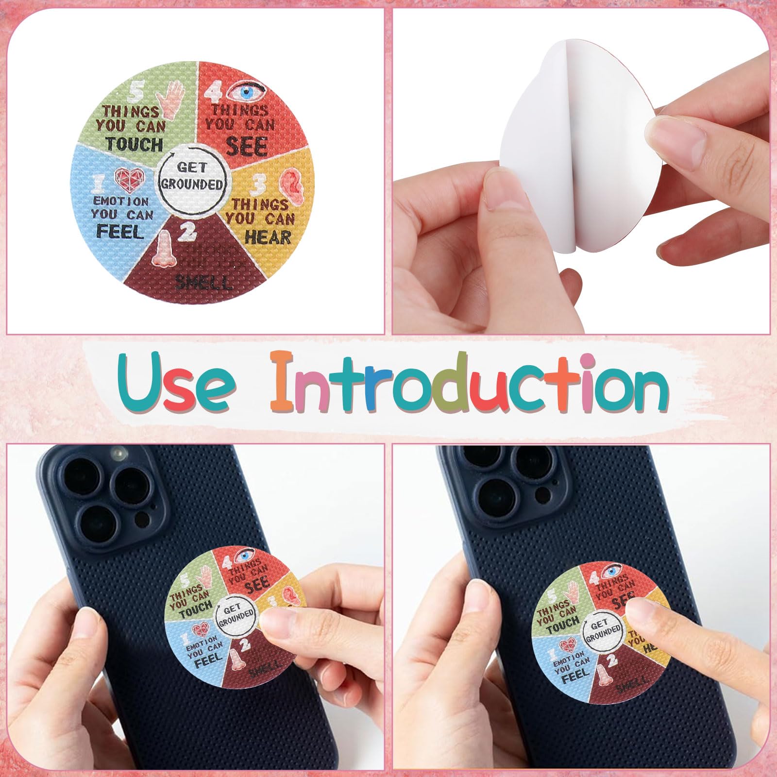 Snapklik.com : 24 Pcs Anxiety Sensory Stickers Calm Strips Tactile Mood ...