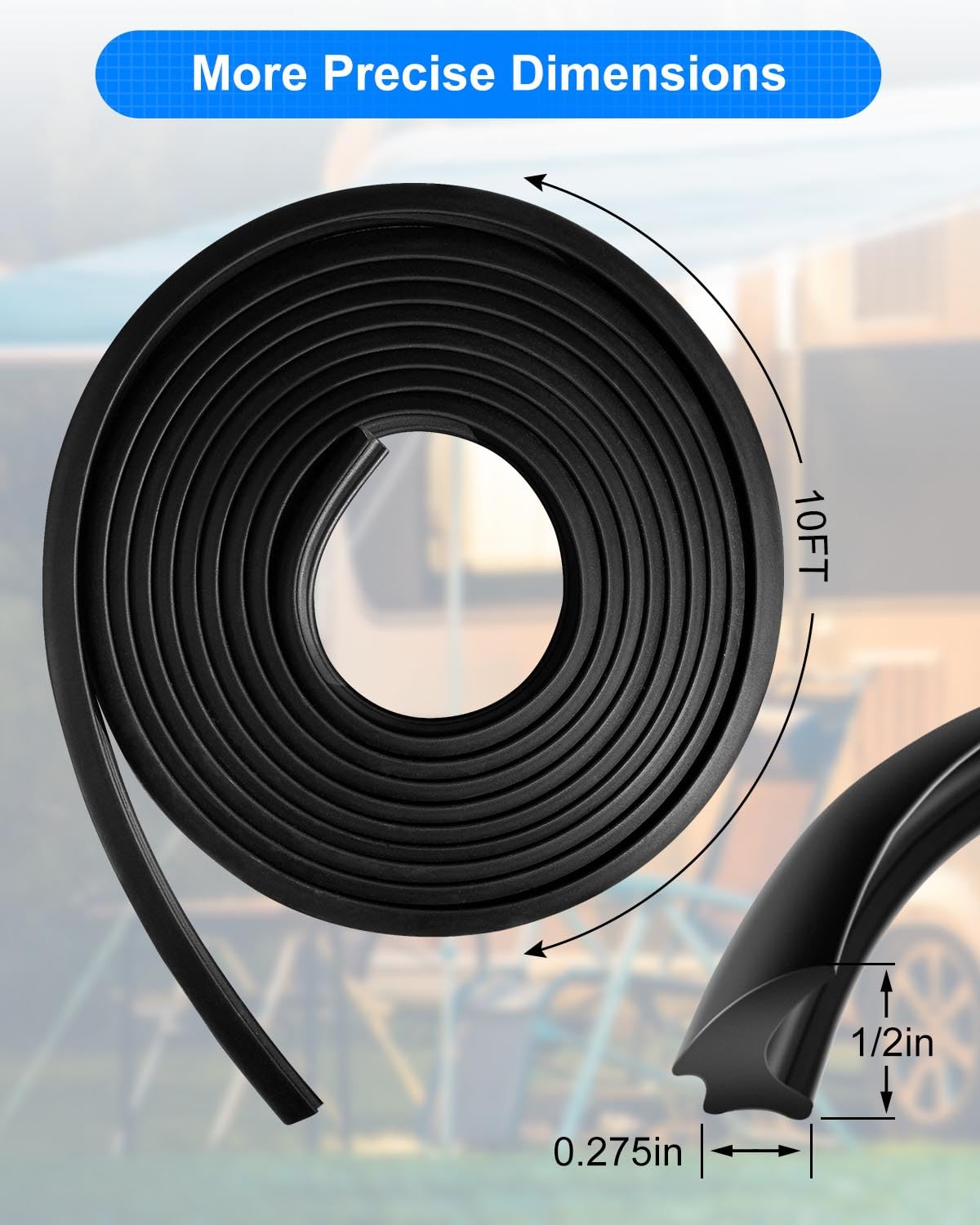 Snapklik.com : RV Window Seal 0.5 X 0.275 Inch Upgrade Weather ...