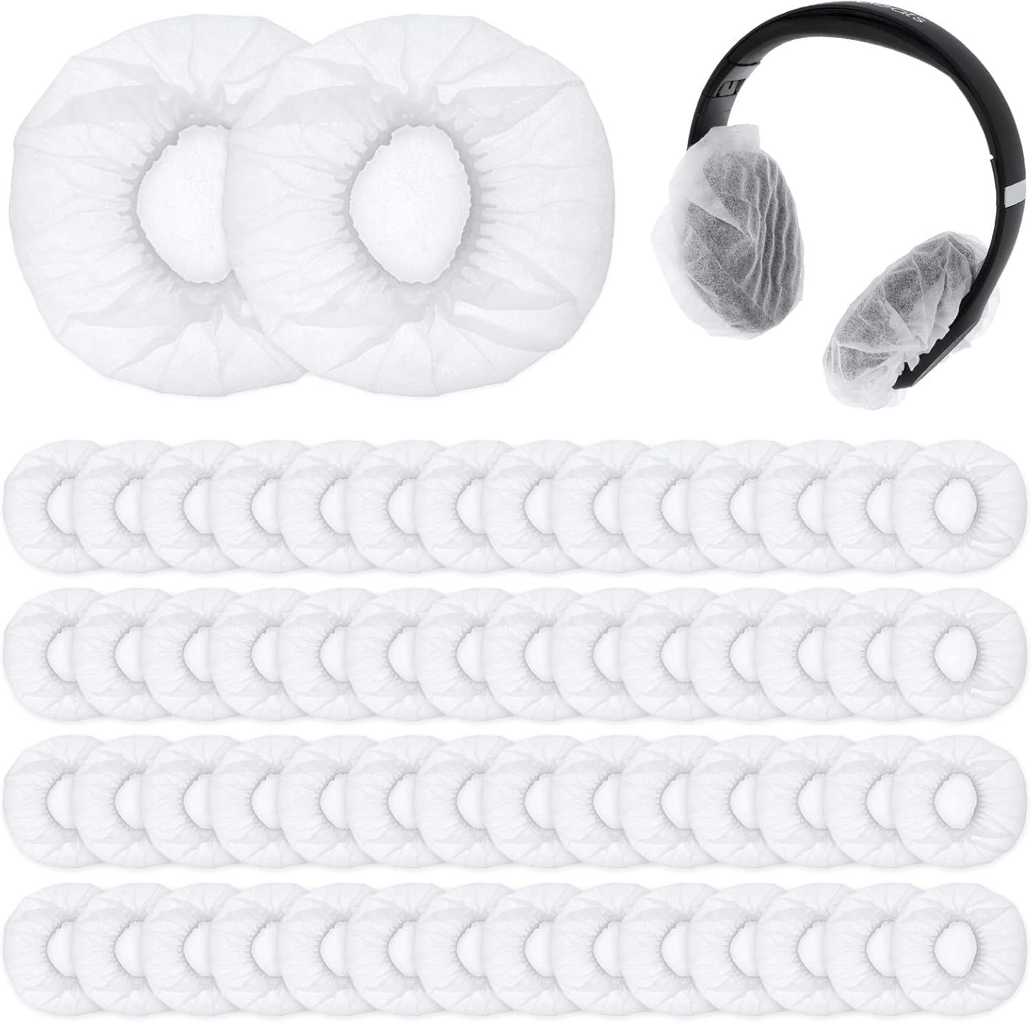 Amazon.com: 200 Pcs Disposable Headphone Ear Covers Sanitary Ear Covers ...