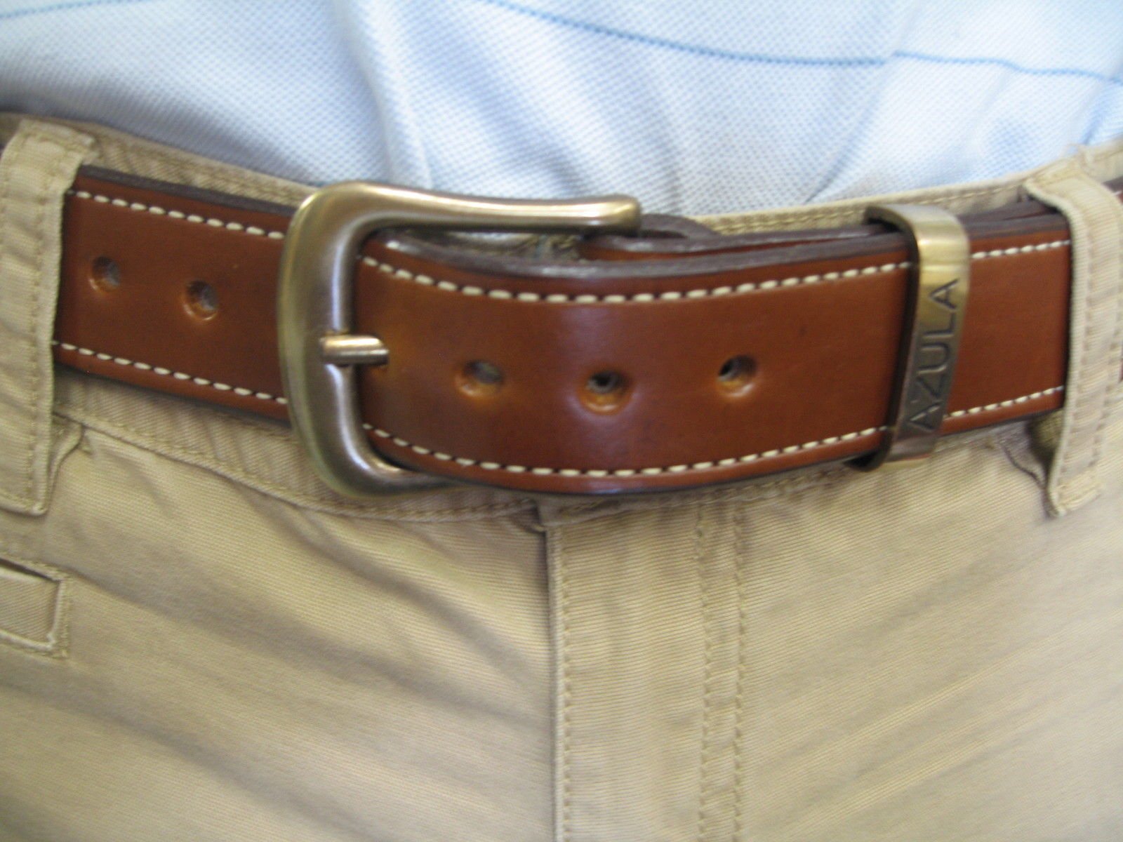 Amazon.com: Azula Leather Custom Lined Gun Belt with Brass Buckle ...