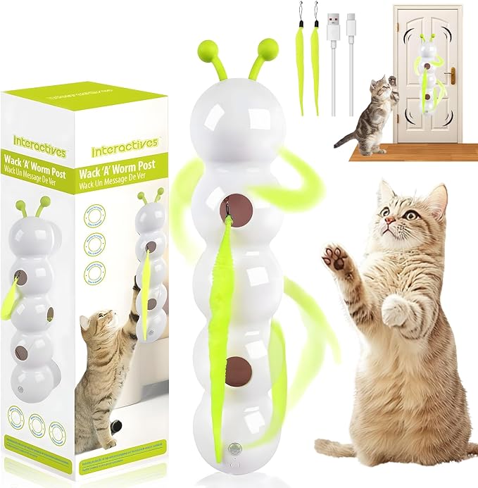 xinrongda Smart Motion Cat Toy, Caterpillar-Shaped Smart Motion Cat Toy ...