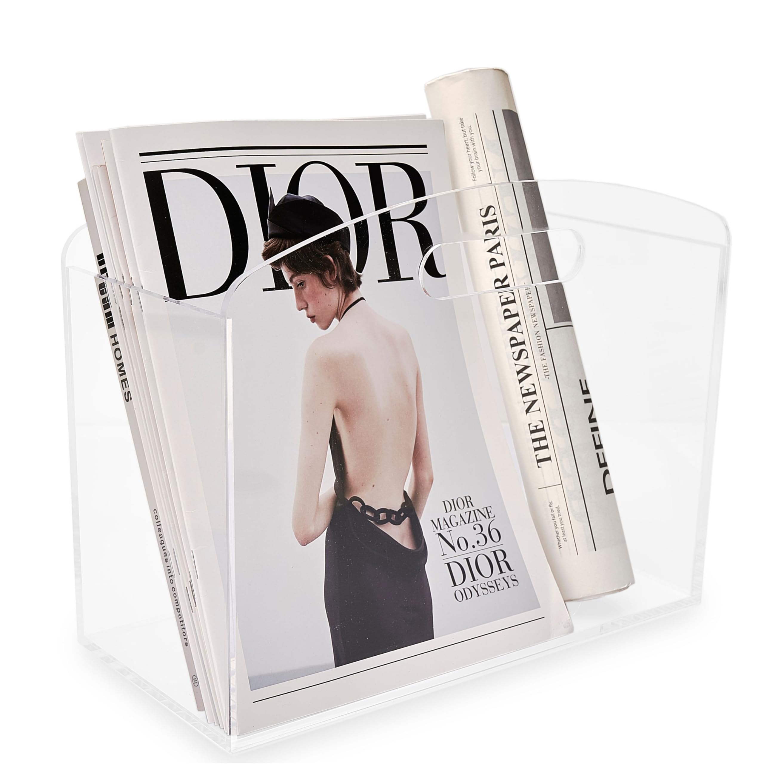 Meicloud Magazine Rack - Clear Acrylic Magazine Holder, Acrylic ...