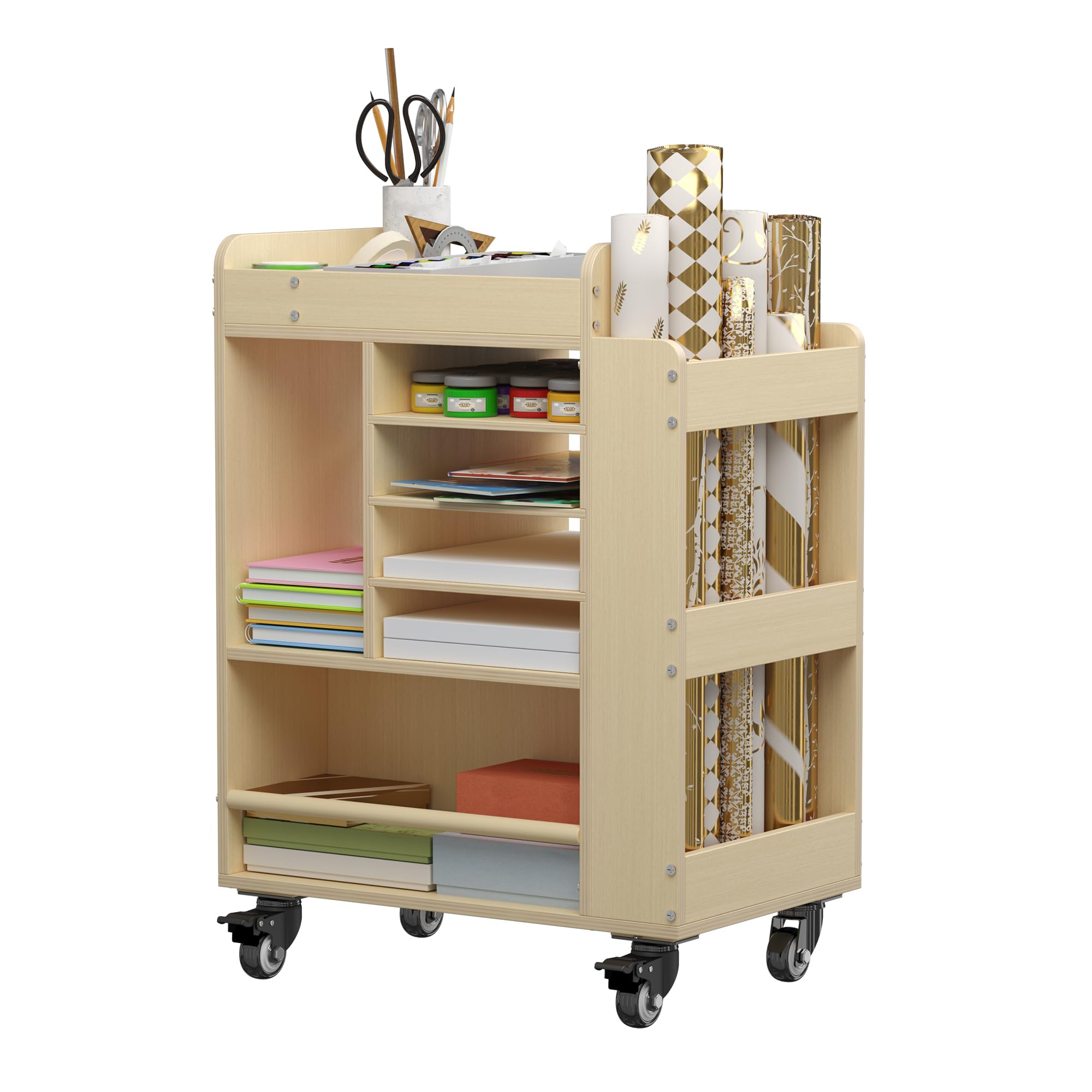 Amazon.com: Art Cart,Art Cart Organizer on Wheels,Wrapping Paper ...