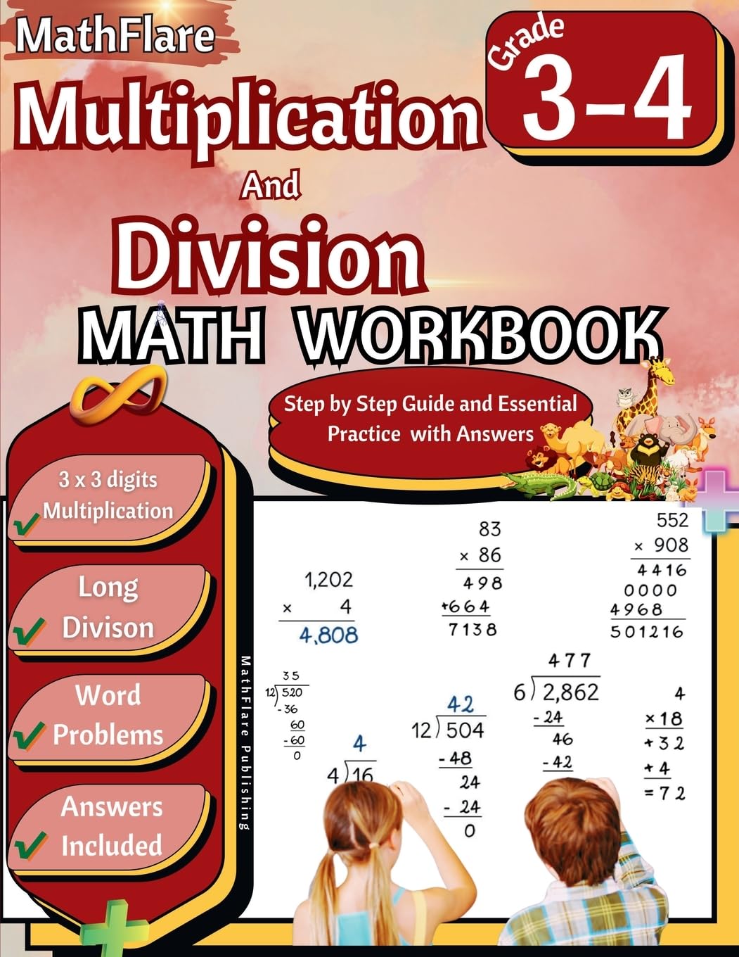 Multiplication and Division Math Workbook 3rd and 4th Grade ...