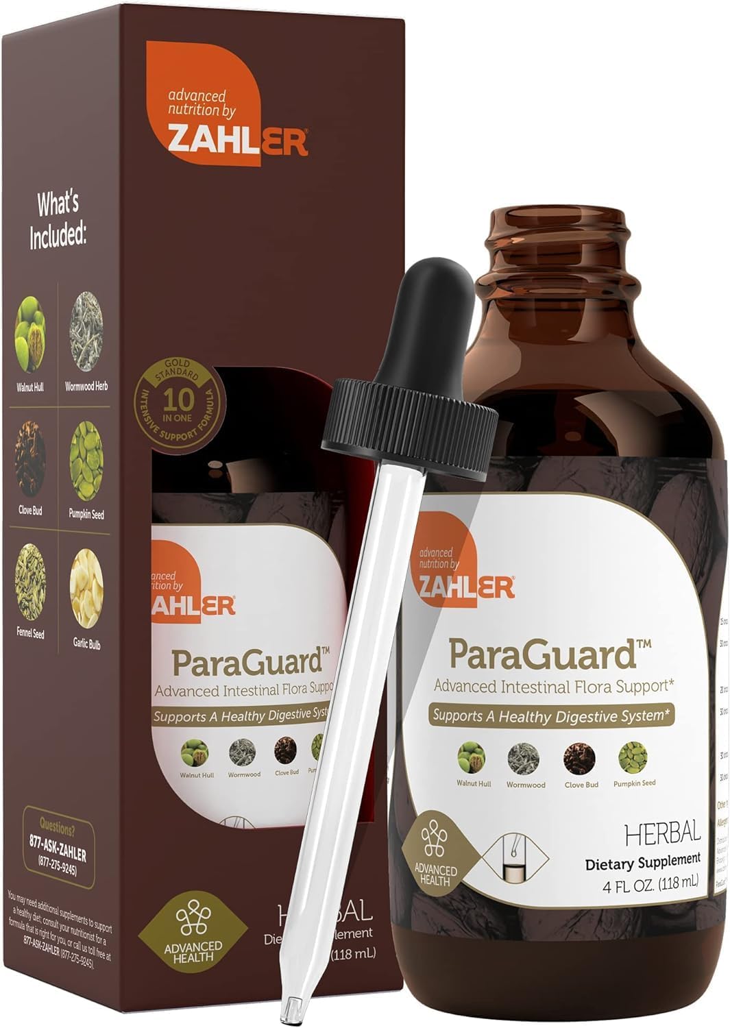 Amazon.com: Zahler - ParaGuard Liquid Drops - Gut Health Supplement ...