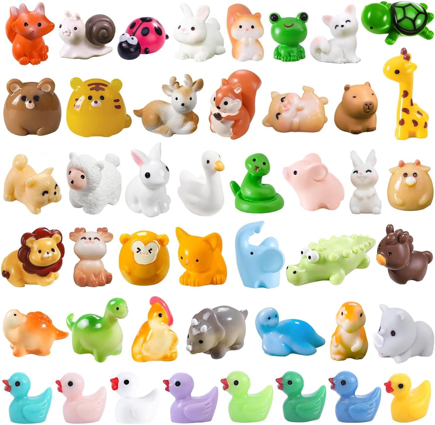 Amazon.com: jrootouh 42pcs Mini Resin Animal 42 Styles Figures Bulk ...