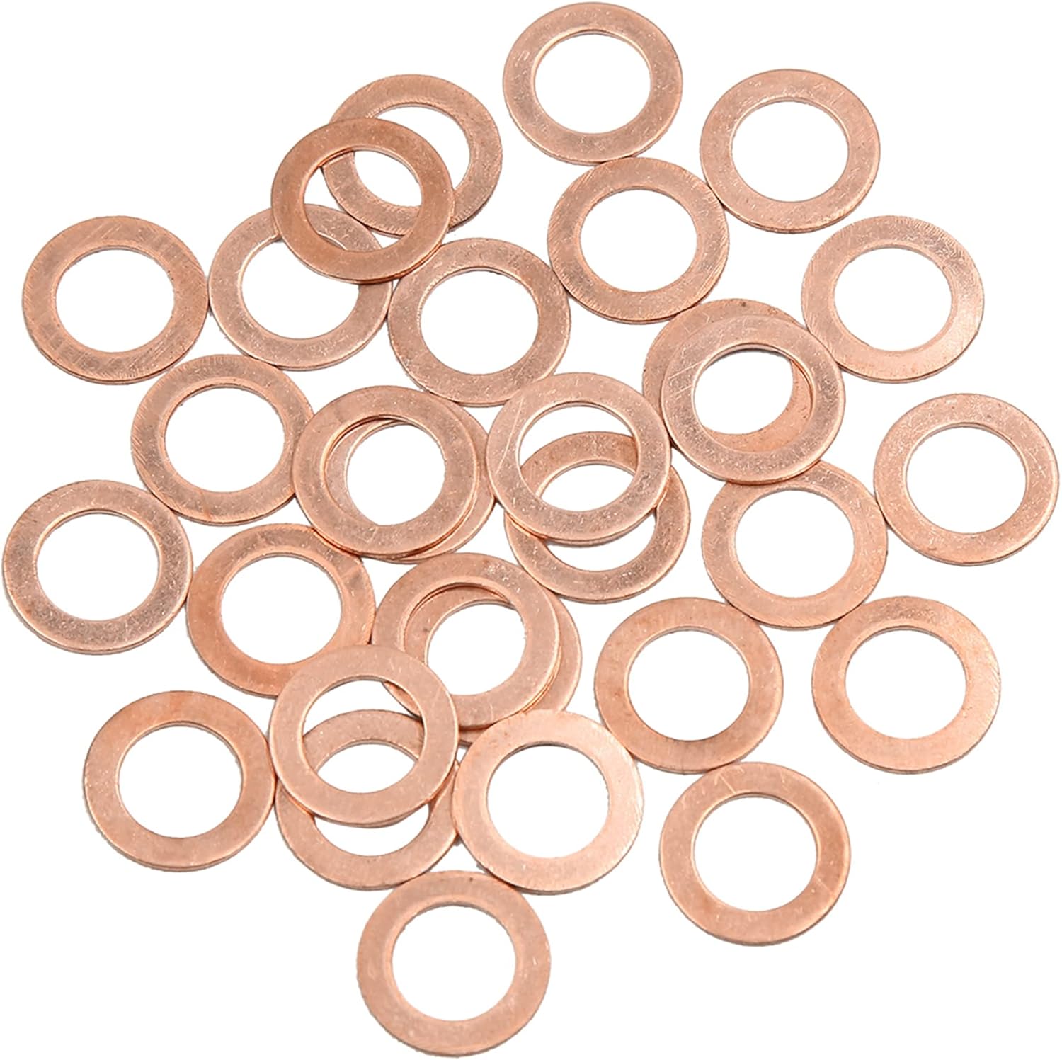 Amazon.co.jp: uxcell Copper Washer, Inner Diameter 0.4 inch (11 mm ...