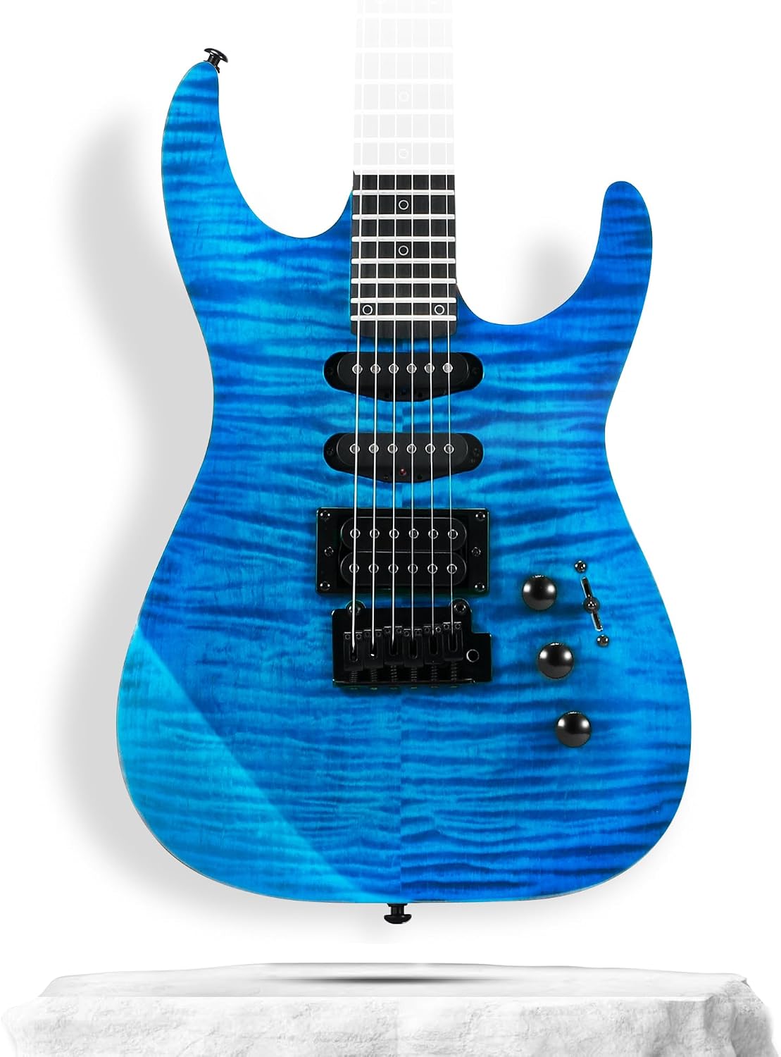 Fesley X 39" Solid Body Electric Guitar: Electric Guitar Kit with Bone ...
