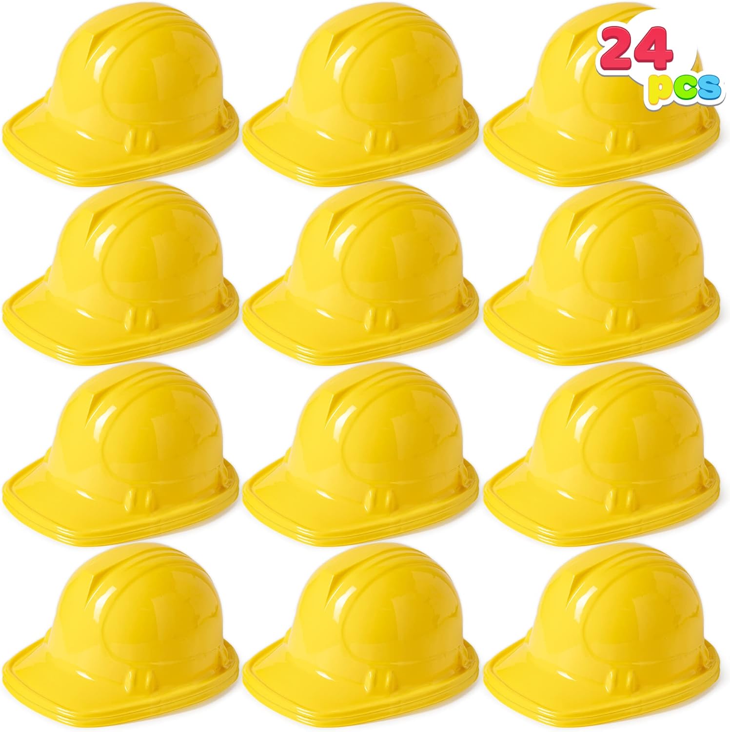 Amazon.com: JOYIN 24 Pcs Toy Construction Hard Hats, Soft Plastic ...