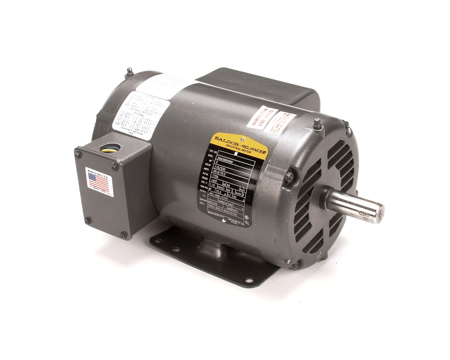 Biro M66-35M388X966-B 2 hp Baldor Motor, 20" Height, 14" Width, 12 ...