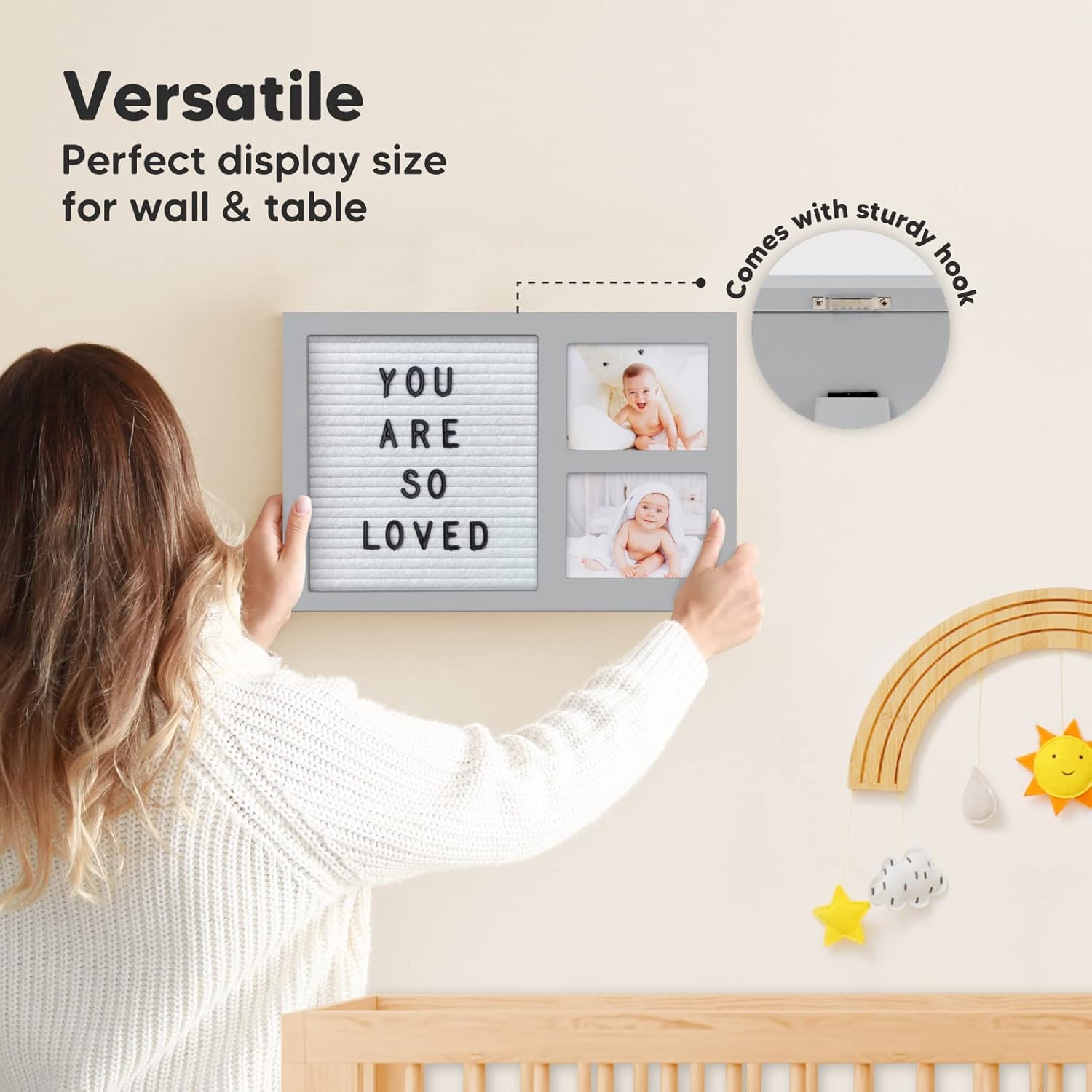 Buy Felt Letter Board Baby Keepsake - Baby Picture Frame, Announcement ...