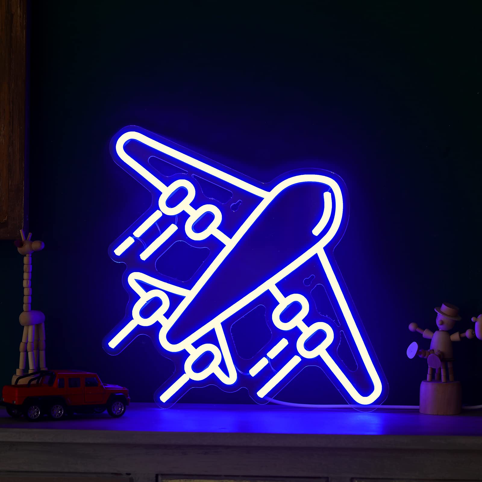 Snapklik.com : Airplane Neon Light Sign For Boys Room Airplane Night ...