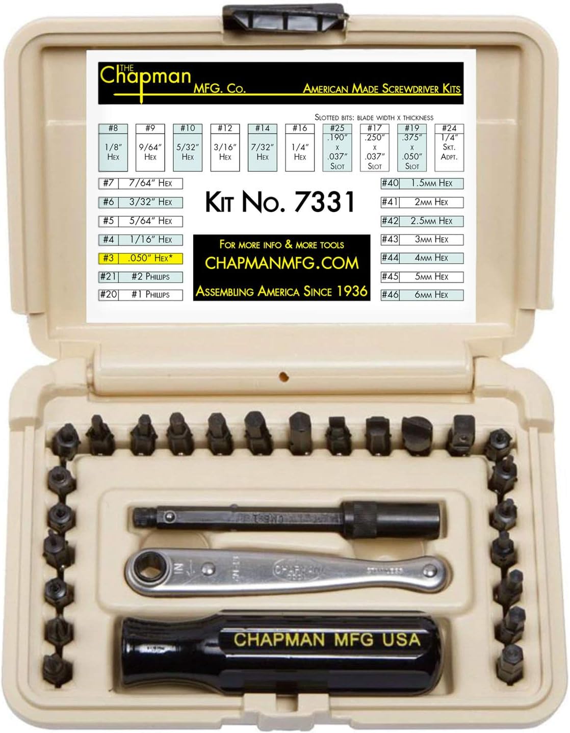 Amazon.com: Chapman MFG 2021 Pocket Screwdriver Set - 6 Pieces ...