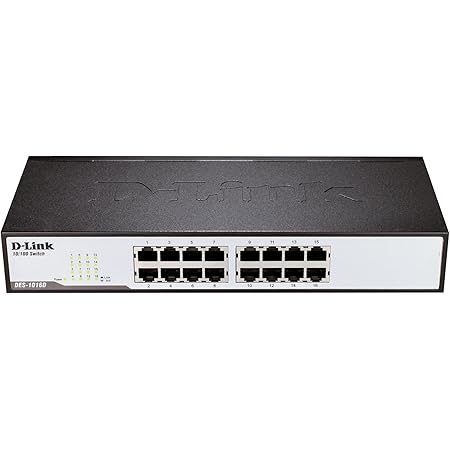 D-Link DES-108/B 8-Port Fast Ethernet Unmanaged Metal Desktop Switch 10 ...