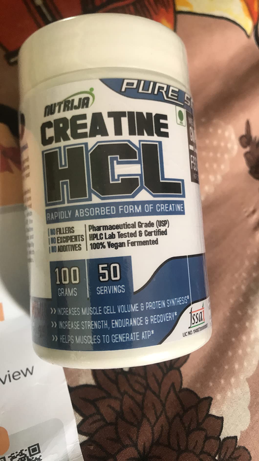 NutriJa Creatine HCL | for muscle growth - 100grams : Amazon.in: Health ...