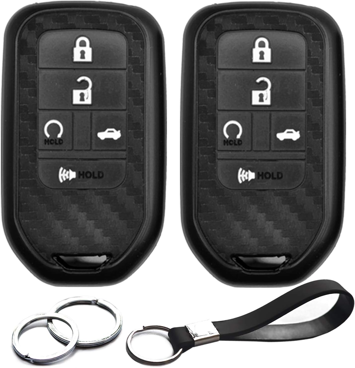 Amazon.com: 2Pcs Coolbestda Leather Keyless Remote Entry Cover ...