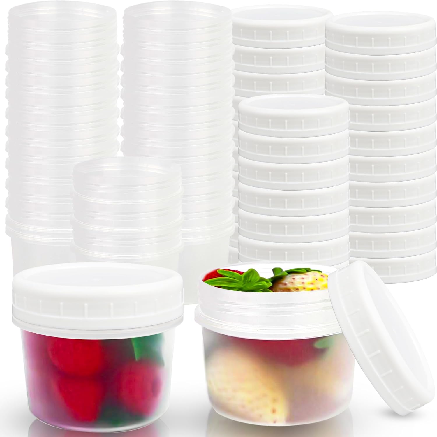 Amazon.com: 30 Pack 5 oz Plastic Food Storage Containers with Screw ...