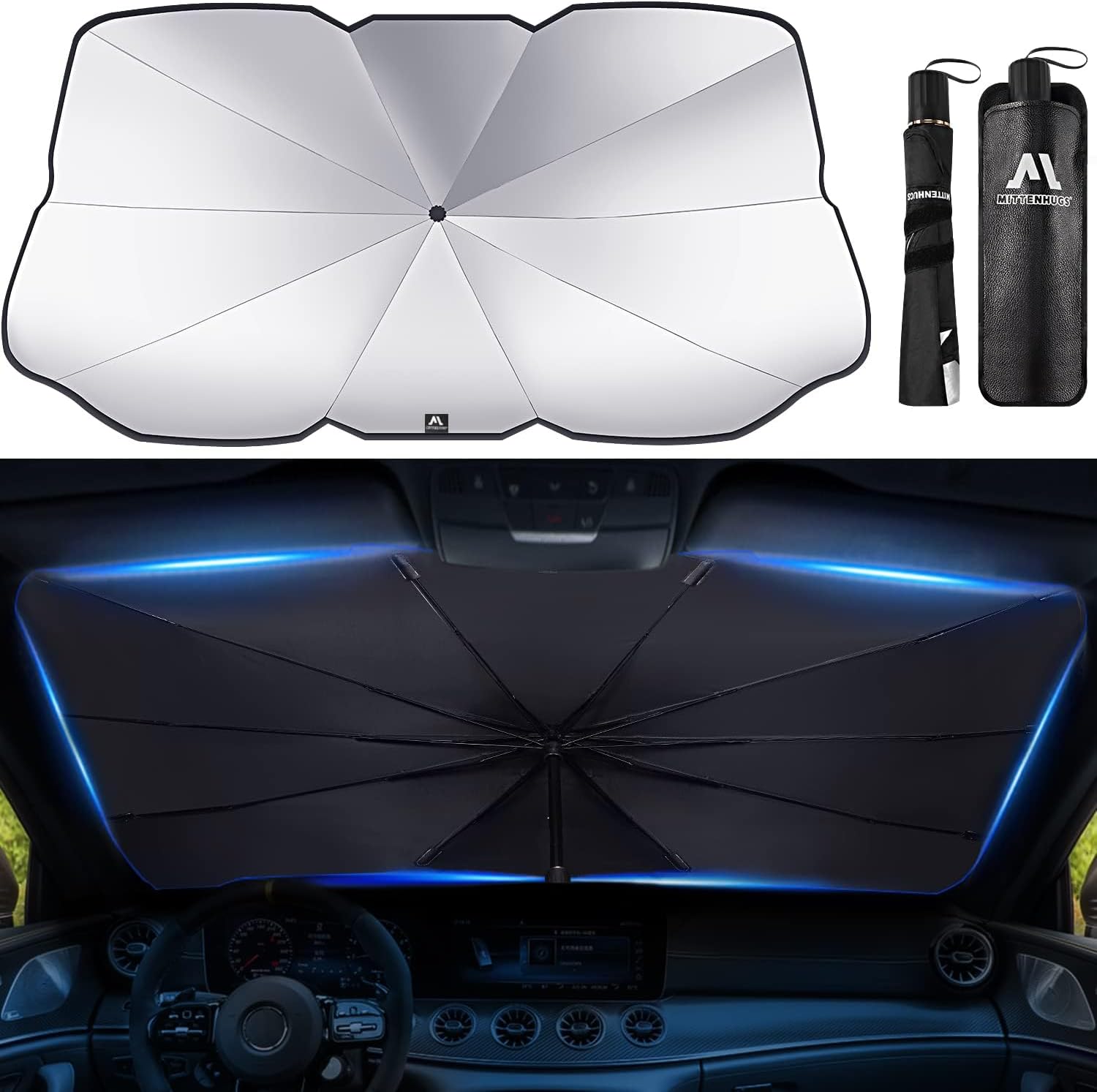 Amazon.com: INPHER 2 Pack Brella Shield for Car Windshield, Car ...