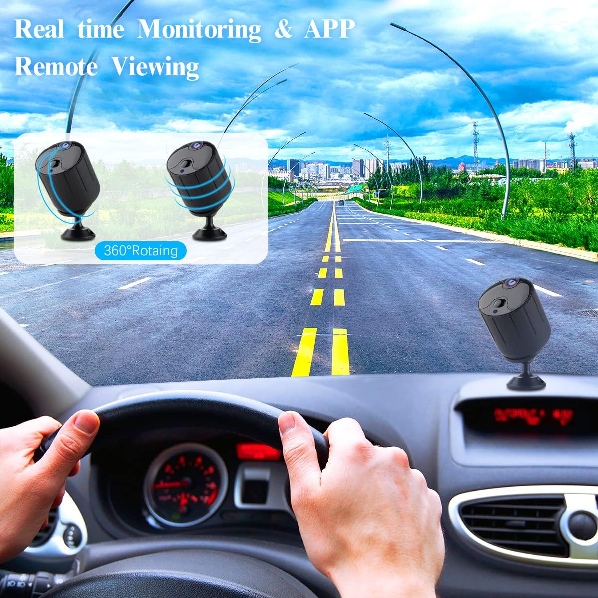 Wireless Mini Camera, 4K Portable Wi-Fi Camera with Night Vision ...