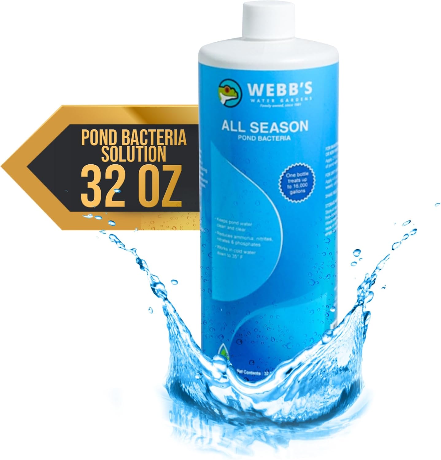 Amazon.com: Webbs Water Gardens All Season Liquid Beneficial Bacteria ...