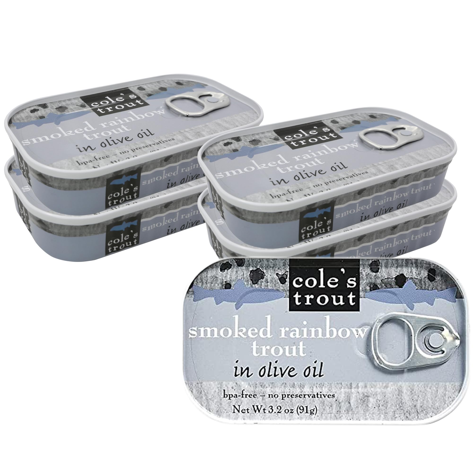 Amazon.com: COLE’S - Smoked Trout Fillet with Extra Virgin Olive Oil ...